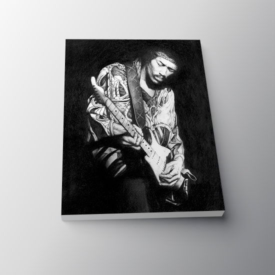 Jimi Hendrix pencil drawing – Drew Hackett Art